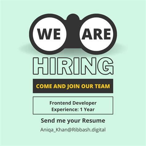 Aniqa Habib On Linkedin Frontenddeveloper Jobopportunity