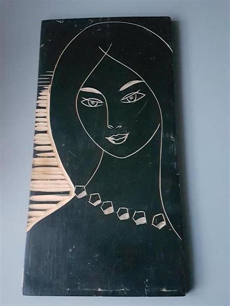 Панно настінне різь для дерева дівчина ссер — ціна 80 грн у каталозі Картини Купити товари для