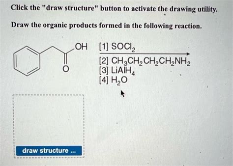 Solved Click The Draw Structure Button To Activate The