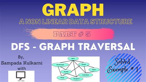 Depth First Search Dfs Traversal Graph Animated Solved Example Part 5 Graph Data