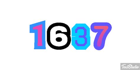 1637 Number Animated  Logo Designs