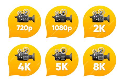 Premium Vector 8k 5k 4k Uhd Quad Hd Full Hd And Hd Resolution