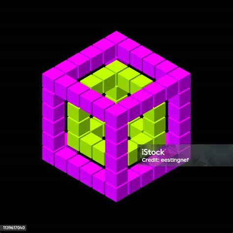 큐브의 와이어 프레임 큐브 벡터 일러스트입니다 등각 투영 0명에 대한 스톡 벡터 아트 및 기타 이미지 0명 3차원 형태 개념 Istock