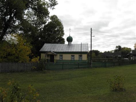 Церковь Преображения Господня новая Селец Брагинский район фотография общий вид в ландшафте