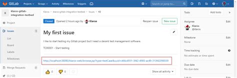 gitlab integration klaros test management