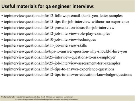 Top 10 Qa Engineer Interview Questions And Answers PPT