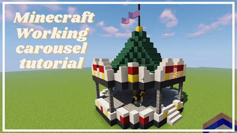 How To Make A Working Carousel Merry Go Round In Minecraft 1 18 Youtube