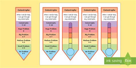 Catastrophe Scale Editable Bookmarks Teacher Made Twinkl