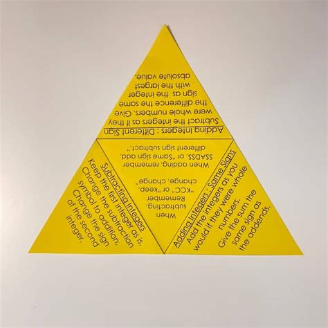 Integer Operations Foldable Style Math Notes Tpt