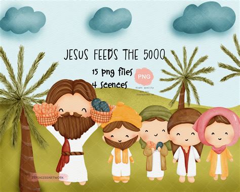Jesus Feeds The Five Thousand Clipart