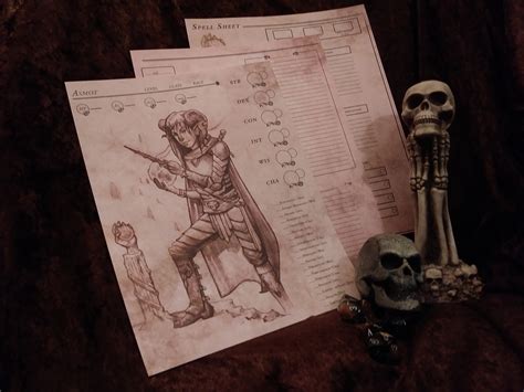CUSTOM DnD Role Playing Character Sheet Etsy