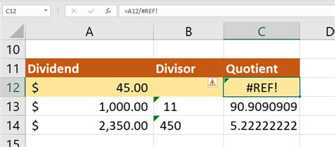 how to fix division formula not working in excel sheetaki