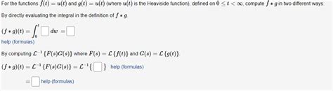 Solved For The Functions F T U T And G T U T Where Chegg Com