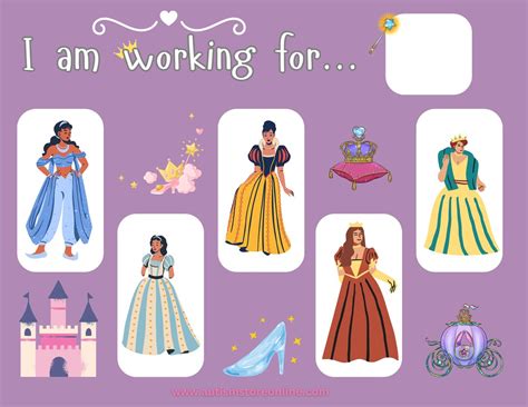 Token Board Token Economy Token Chartprincess Token Board 5 Tokens