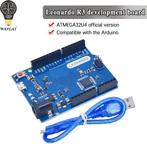 Leonardo R3 Microcontroller Atmega32u4 Development Board With Usb Cable