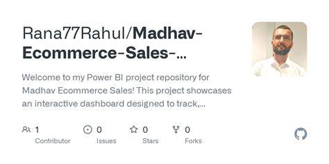 GitHub Rana Rahul Madhav Ecommerce Sales Power BI Dashboard Welcome To My Power BI Project