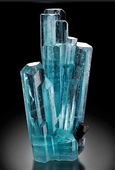 Aquamarine Schorl Pakistan Blue Crystal Structure Blue Crystal