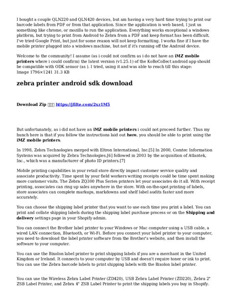 Fillable Online Posguys How To Print To A Zebra Printer From Android Fax Email Print Pdffiller