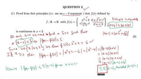 Real Analysis First Principles Epsilon Delta Proof Of Continuity