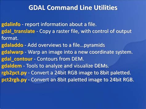 PPT GDAL OGR PowerPoint Presentation Free Download ID