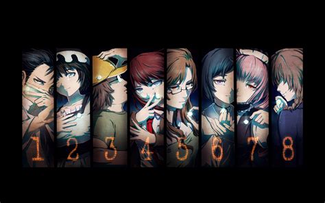 Steinsgate Wallpaper 4k Black Background Anime Series