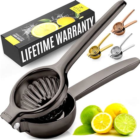 Amazon.com: Zulay Kitchen Lemon Squeezer Stainless Steel - Premium Quality, Heavy Duty Solid ...