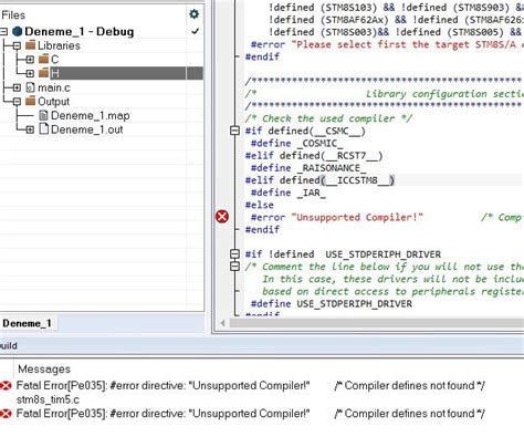 solved unsupported compiler error stmicroelectronics community