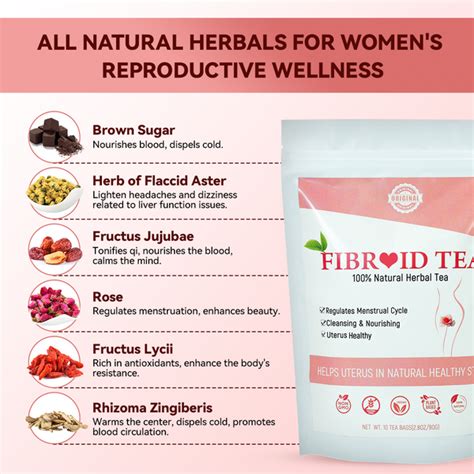 Herbal Fibroid Tea Relieve Dysmenorrhea And Menstrual Disorders Hiherbs