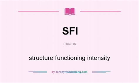 Sfi Structure Functioning Intensity In Undefined By