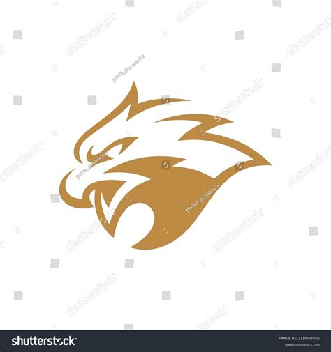 Angry Eagle Head Logo Design Bird Stock Vector Royalty Free