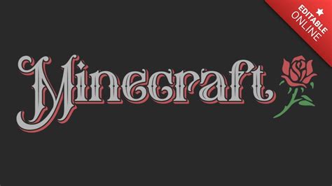 Minecraft Rose Tattoo Font Text Effect Generator