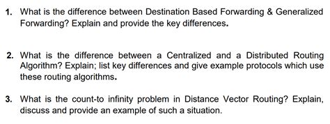 Solved 1 What Is The Difference Between Destination Based