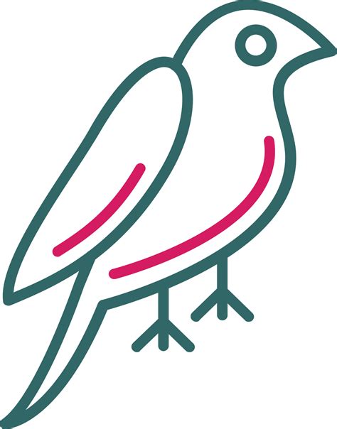 Bird Line Two Color 14484007 Vector Art At Vecteezy