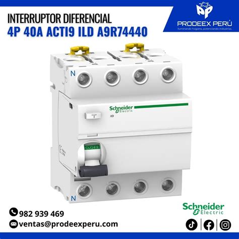 Interruptor Diferencial Acti9 Iid 4p 40a 300ma Schneider Electric