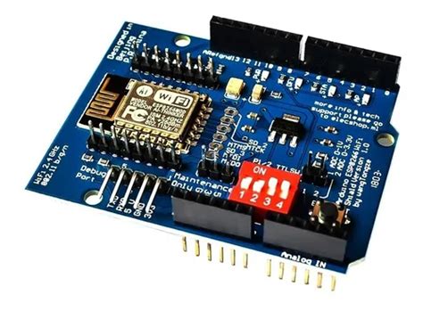 Módulo Shield Wifi Esp8266 Para Arduino Uno Mega Señal Led En Venta En