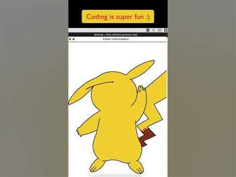 Draw A Pikachu Using Python Coding Shorts Python Pythonforbeginners