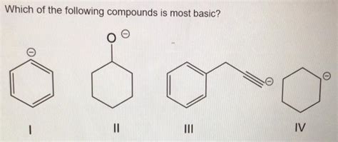 Solved Which Of The Following Compounds Is Most Basic