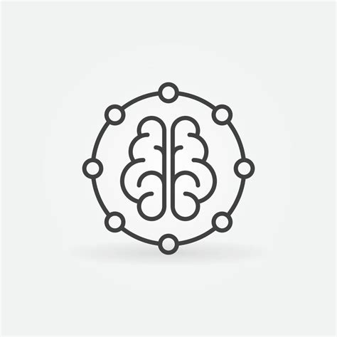 Vector Human Brain Neuron Connections Outline Icon 12777848 Vector Art At Vecteezy