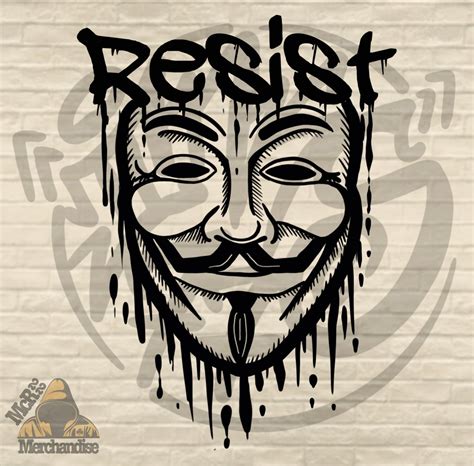 Guy Fawkes Stencil Guy Fawkes Large Art Stamp Subversive Post