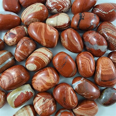 Red Banded Jasper Tumble Stone Lovely Sunshine Crystals