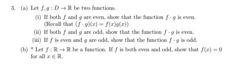 solved a let f g d→r be two functions i if both f and g