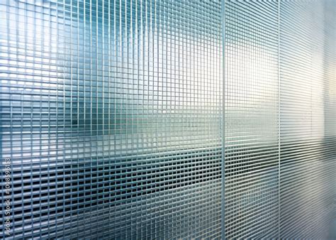 Translucent Grid Pattern On Frosted Glass Creates Modern Aesthetic