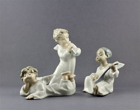 Vintage Lladro Angels Porcelain Figurines Lladro Art Porcelain