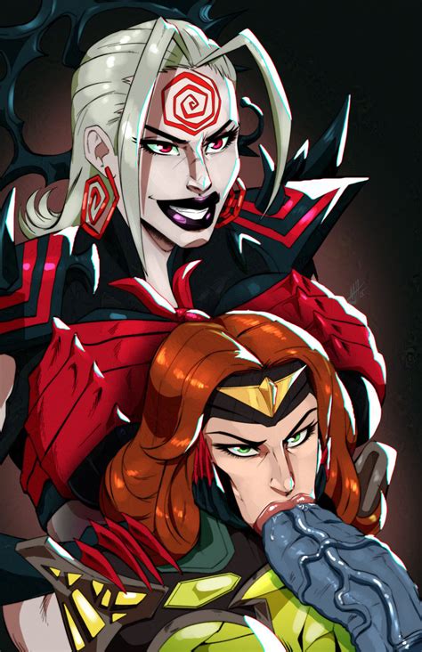 Rule 34 2girls Assisted Fellatio Big Lips Blowjob Branding Mark Breasts Defeat Defeated