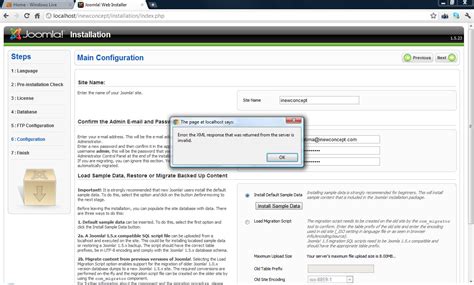 Error The Xml Response That Was Returned From The Server Is Invalid Joomlart