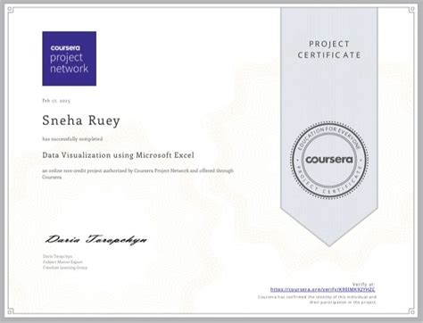Datavisualization Microsoftexcel Coursera Lifelonglearning Sneha