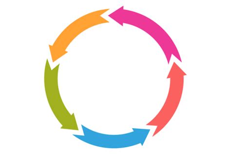 Arrow Circle Template Color Steps Data Graphic By Microvectorone Creative Fabrica