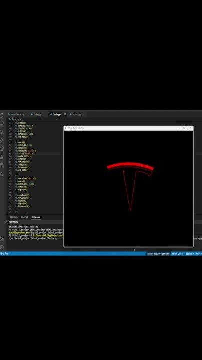 Tesla Logo Python Ecode5762 Youtube