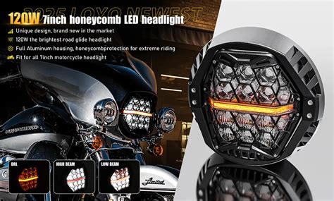 Motorcycle Headlight Design Dot Led Headlight Harley Motorcycle
