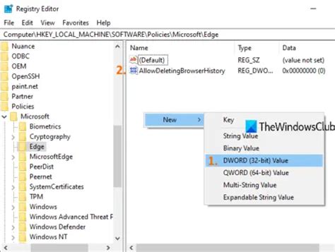 Prevent Deleting Browser History And Download History In Edge